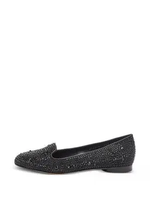 GINA Crystal-embellished Ballet Flats - Black