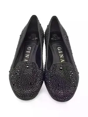 GINA Crystal-embellished Ballet Flats