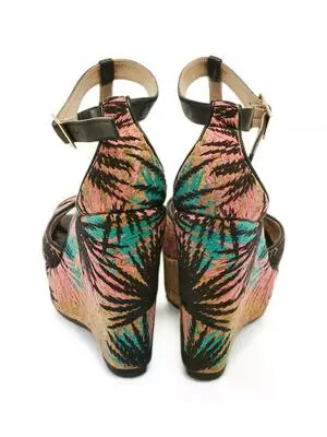 JIMMY CHOO T-bar Wedge Sandals