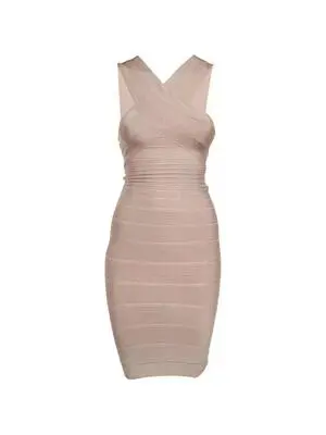 Herve Leger Stella Bandage Mini Dress - Neutrals