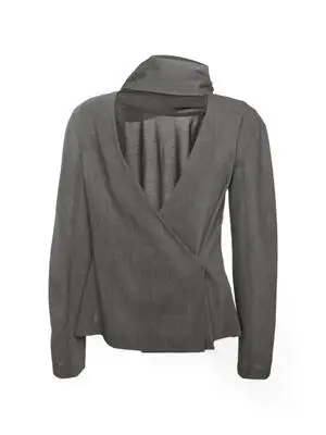 Jacquemus Scarf-collar Backless Blouse - Grey