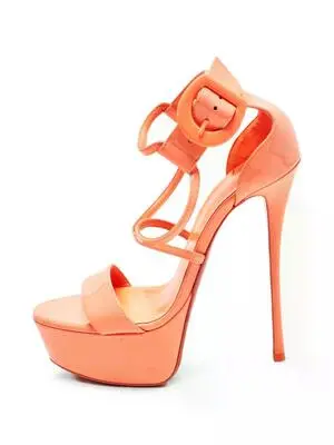CHRISTIAN LOUBOUTIN Choca Heeled Sandals - Orange