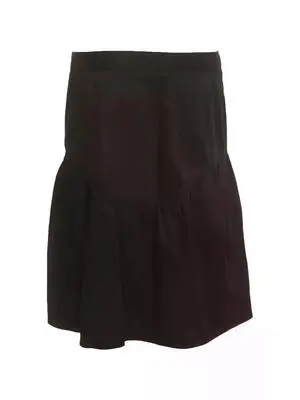 Burberry Pleated Midi Skirt - Black
