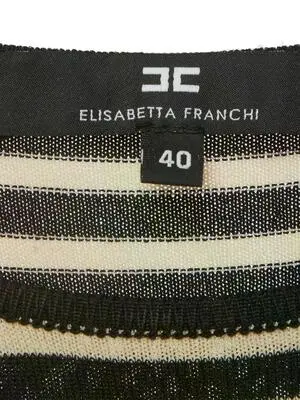 Elisabetta Franchi Striped Knit Flared Dress