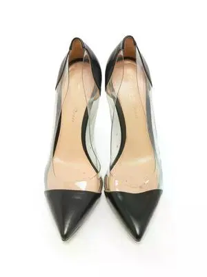 GIANVITO ROSSI Plexi Pointed-toe Pumps - White