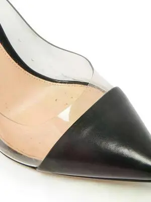 GIANVITO ROSSI Plexi Pointed-toe Pumps - White