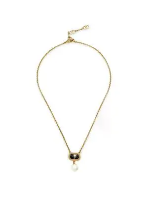 Valentino Garavani Vlogo Faux-pearl Necklace - Gold