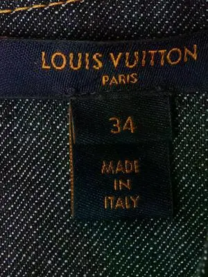 LOUIS VUITTON Corduroy-trim Denim Dress