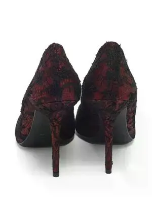 Dolce & Gabbana Lace Peep-toe Pumps - Red