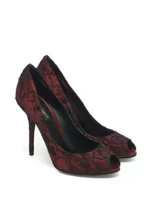Dolce & Gabbana Lace Peep-toe Pumps