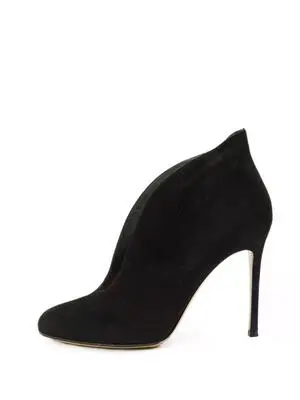 GIANVITO ROSSI Suede Vamp Ankle Boots - Black