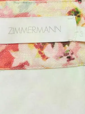 Zimmermann Floral-print Belted Shorts