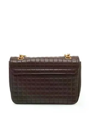 Celine C Quilted Leather Shoulder Bag - Brown