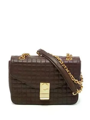 Celine Quilted Leather Shoulder Bag - Brown