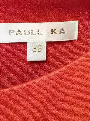 Paule Ka Pleated Belted Dress - Red