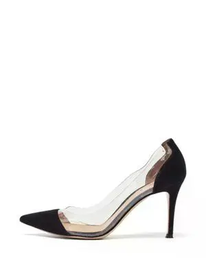 GIANVITO ROSSI Plexi Pointed-toe Pumps - White