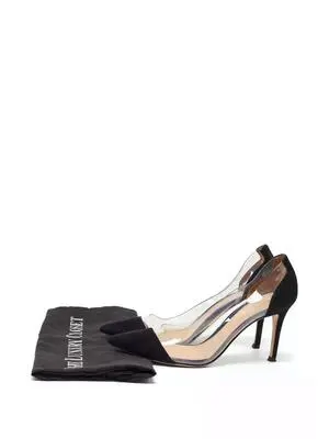 GIANVITO ROSSI Plexi Pointed-toe Pumps - White