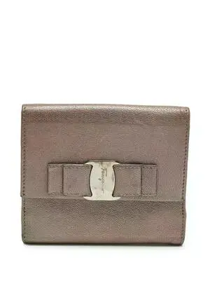 FERRAGAMO Vara Bow Leather Wallet - Brown