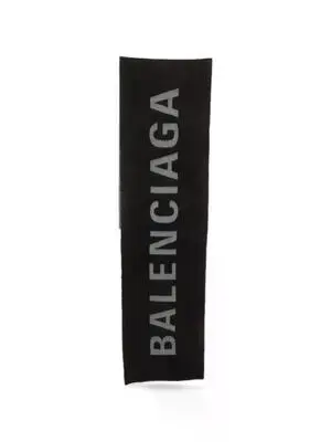 Balenciaga Logo Reversible Scarf