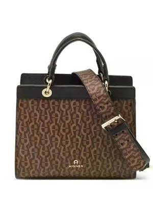 AIGNER Carol Monogram-print Tote Bag - Brown