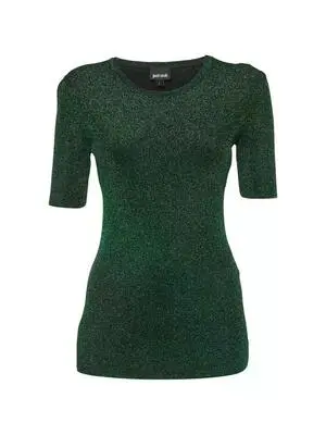 Just Cavalli Lamé Knit T-shirt - Green