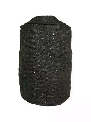 Maje Sequin Tweed Top