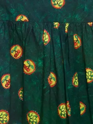 Dolce & Gabbana Cherry-print Pleated Skirt