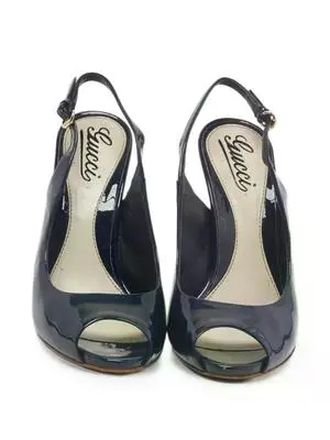 Gucci Peep-toe Slingback Pumps