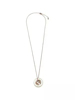 AIGNER Logo-motif Necklace - Pink