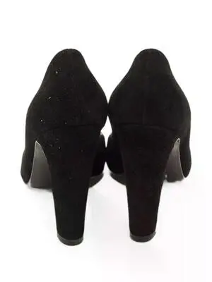 Manolo Blahnik Almond-toe Block-heel Pumps