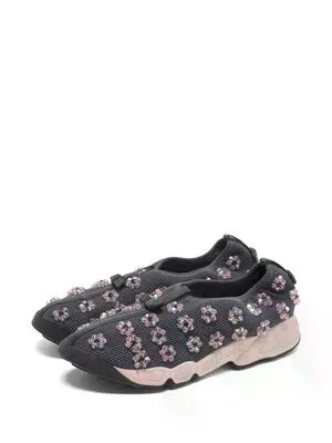 Dior Fusion Crystal Embellished Sneakers - Grey