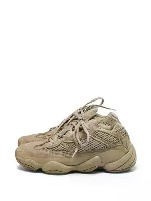 ADIDAS X YEEZY 500 Mesh Suede Low-top Sneakers - Brown