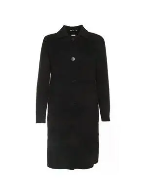 Hermès Cashmere Button-up Coat - Black