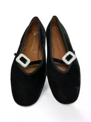 GIUSEPPE ZANOTTI Crystal-embellished Ballet Flats