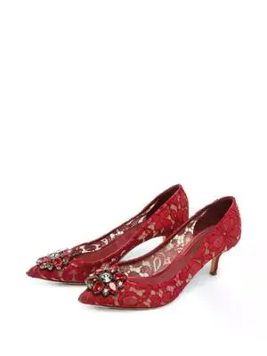 Dolce & Gabbana Bellucci Floral-lace Heeled Pumps