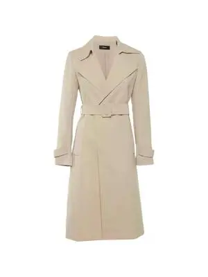 Theory Oaklane Belted Trench Coat - Neutrals