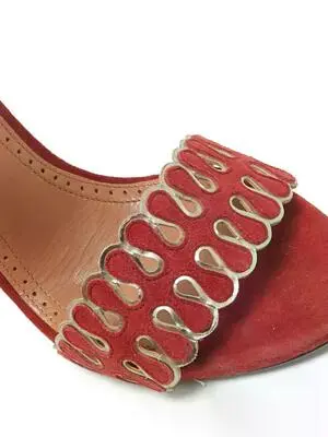 Alaïa Laser-cut Ankle Strap Sandals