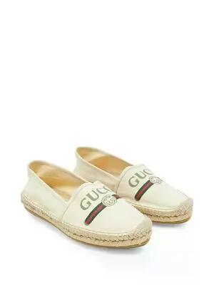 Gucci Logo-print Canvas Espadrilles