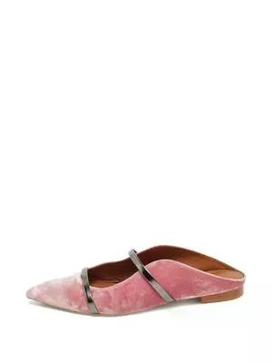 MALONE SOULIERS Velvet Pointed Toe Slip-on Flats