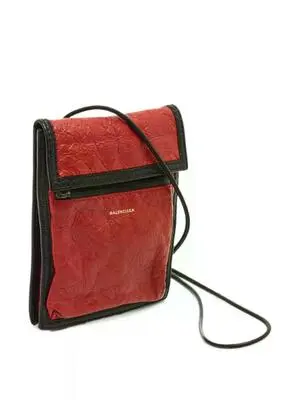 Balenciaga Explorer Leather Crossbody Bag - Red