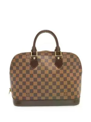 LOUIS VUITTON 2008 Alma Damier Ebene Tote Bag - Brown