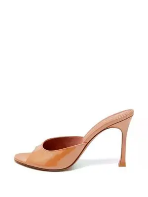 Amina Muaddi Alexa Heeled Sandals - Brown