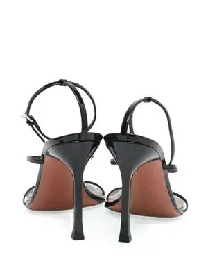 Amina Muaddi Maya Geometric-heel Patent Leather Sandals