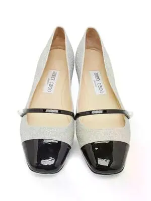 JIMMY CHOO Elisa Glitter Ballet Flats