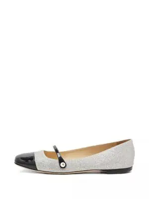 JIMMY CHOO Elisa Glitter Ballet Flats