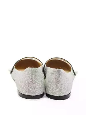 JIMMY CHOO Elisa Glitter Ballet Flats