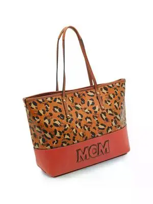 Mcm Heritage Leopard-print Tote Bag