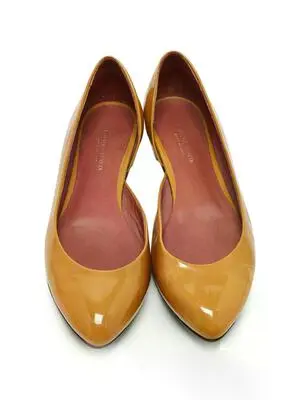 Bottega Veneta Patent Leather Pointed Toe Ballet Flats