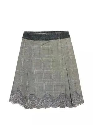Dolce & Gabbana Lace-trim Wrap Skirt - Grey
