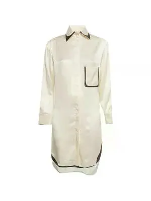 Fendi Contrast-trim Shirt Midi Dress